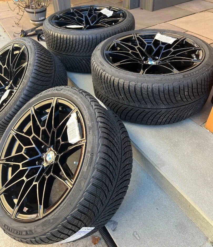 BMW OEM F95 X5 M F96 X6 M 21" Wheels & Michelin Alpin Winter Tires 808M ...