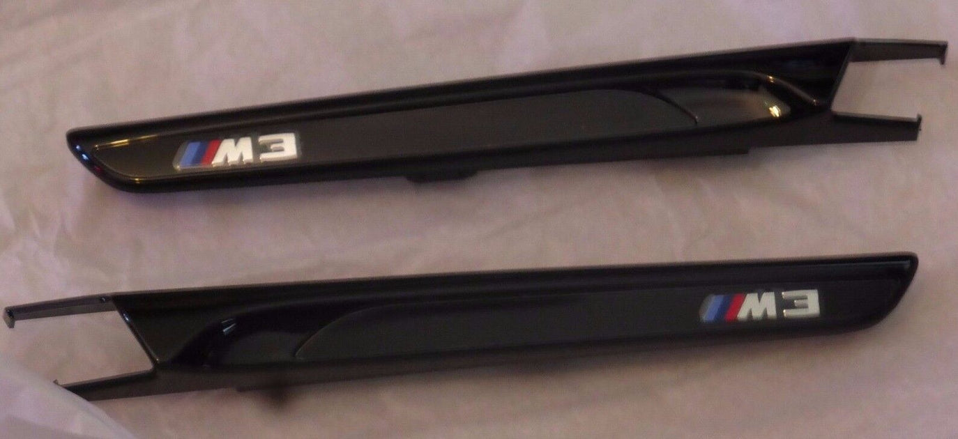 BMW OEM F80 M3 Competition Package High Gloss Black Molding Fender Sid ...