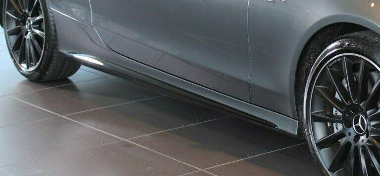 Mercedes-Benz OEM Gloss Black Night Edition C205 W205 Side Skirt Trim ...