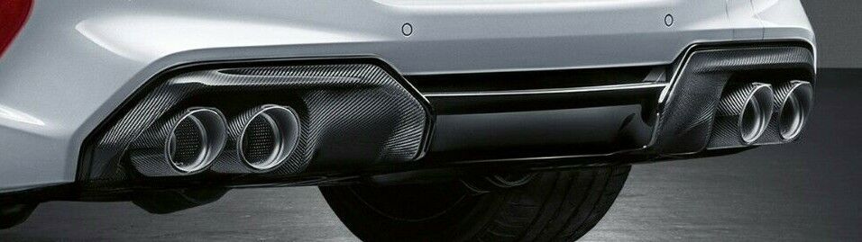 BMW OEM F91/F92/F93 M8 2020+ Carbon Fiber Rear Bumper Diffuser & Tailp ...